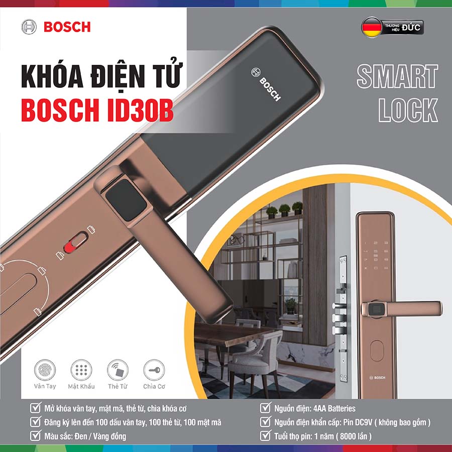 Khóa điện tử Bosch ID30B